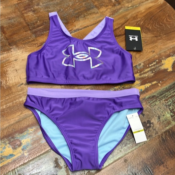 Under Armour | Swim | Nwt Youth Girls Under Armour 2 Piece Swimsuit ...